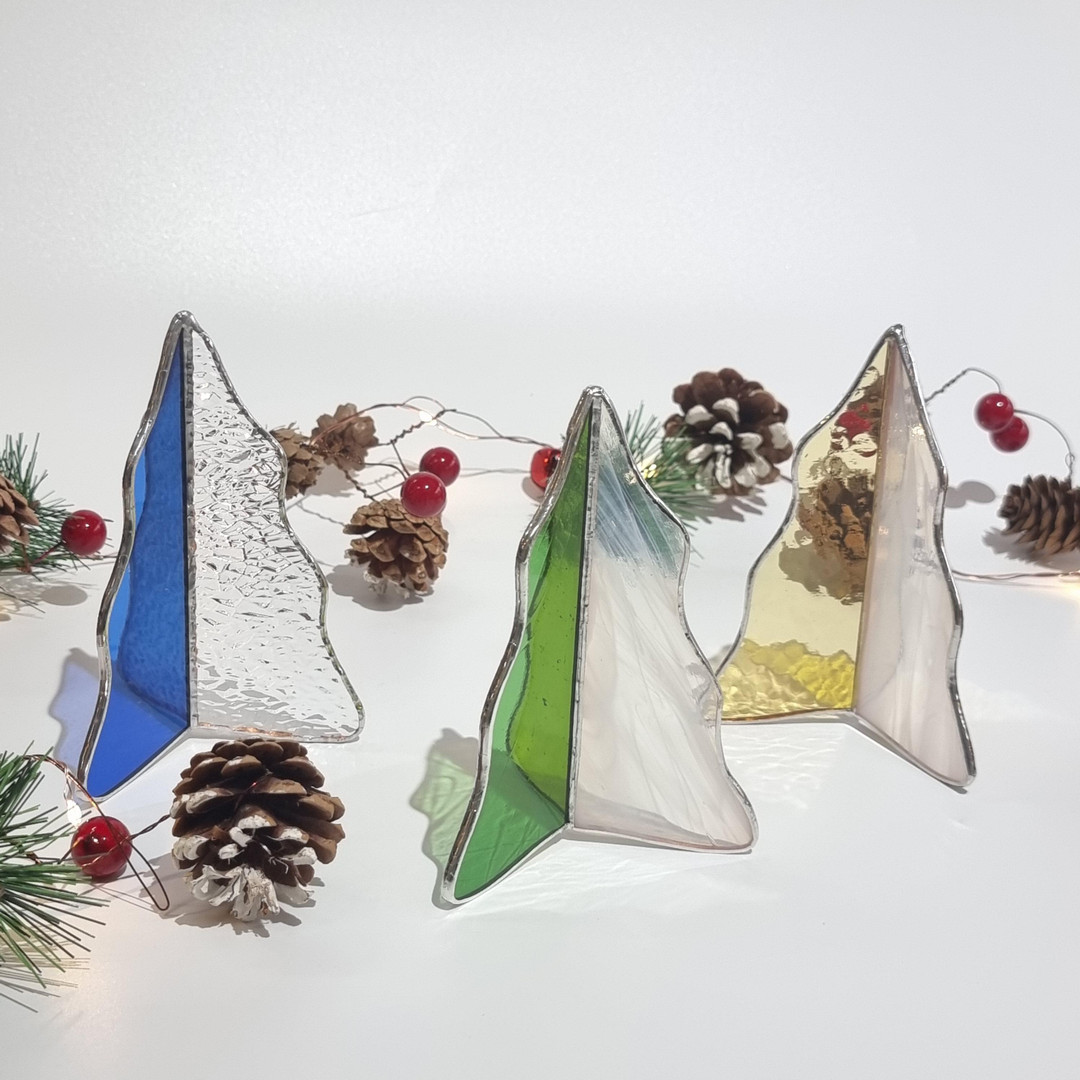 Christmas Stained Glass Mini Tree | idus