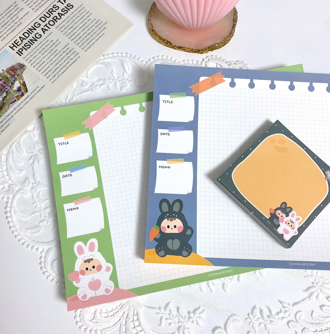 [horamstore] B5 moon rabbit horizontal notepad 2 types