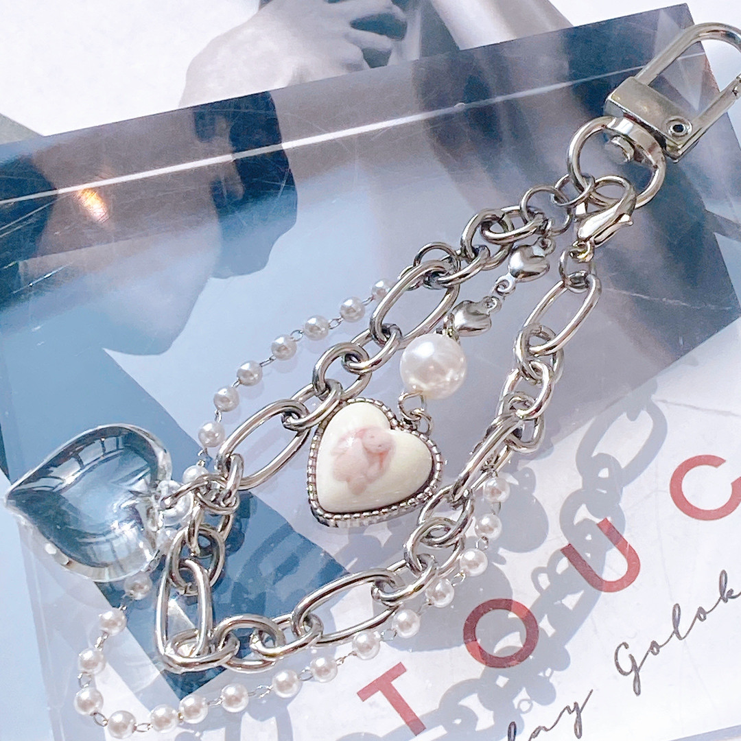 Rabbit surgical chain mix key ring/ AirPods key ring/ Phone case key ...
