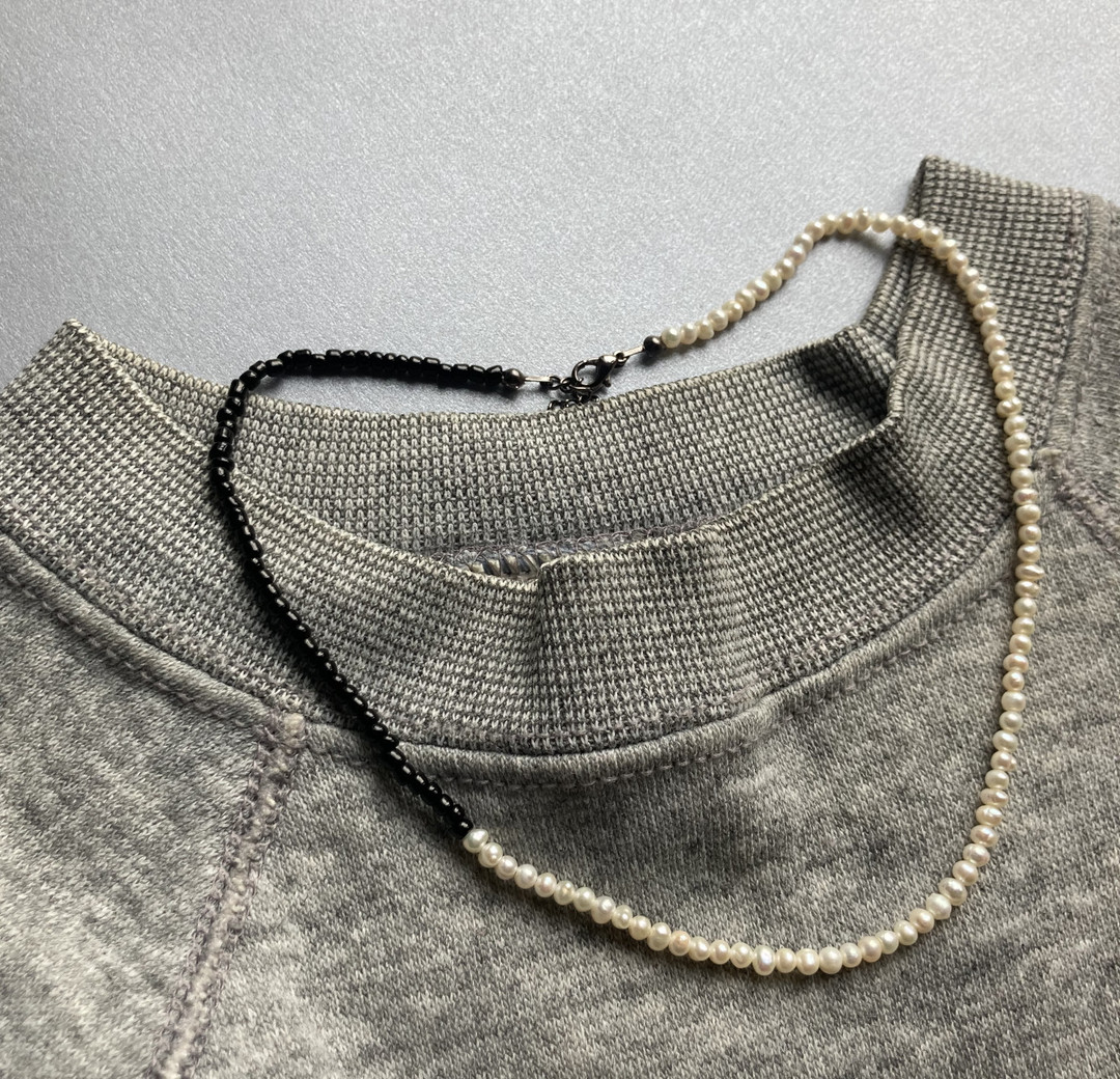bi color pearl neckless | idus